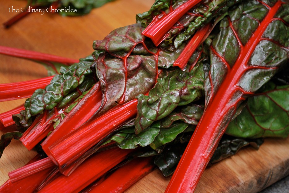 Roasted Cornish Game Hen with Red Swiss Chard